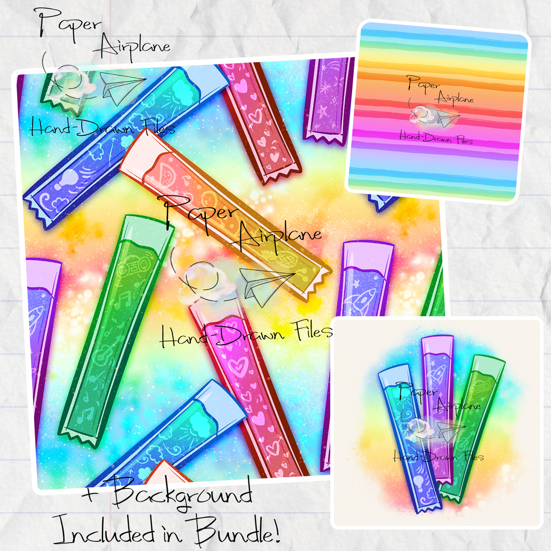 Ice Pops – Paper Airplane Hand-Drawn Files
