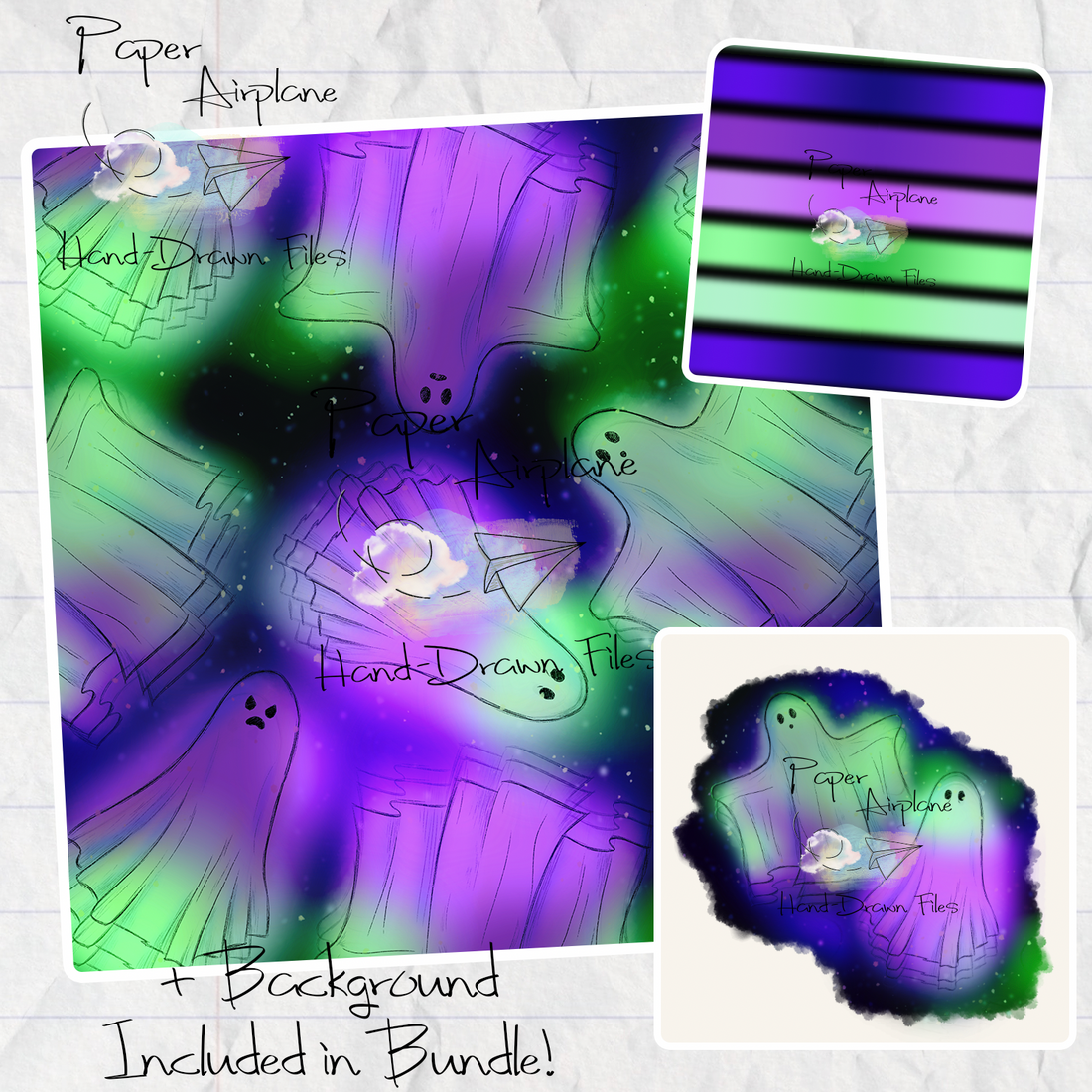 Ghosts (Spooky Night) – Paper Airplane Hand-Drawn Files