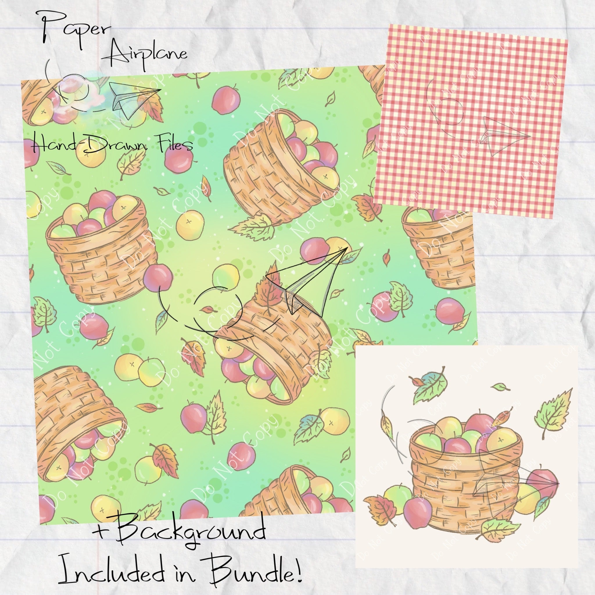 Apple Harvest – Paper Airplane Hand-Drawn Files
