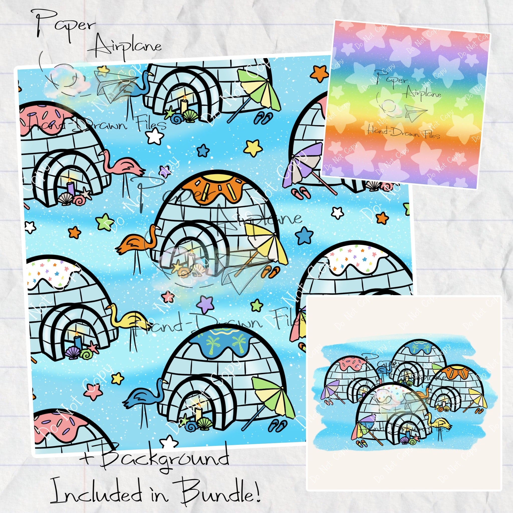 Dreaming of Summer – Paper Airplane Hand-Drawn Files