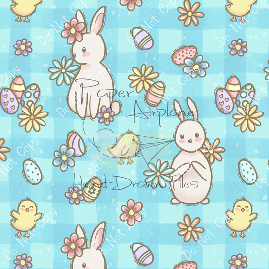 Easter Fun (Blue) – Paper Airplane Hand-Drawn Files