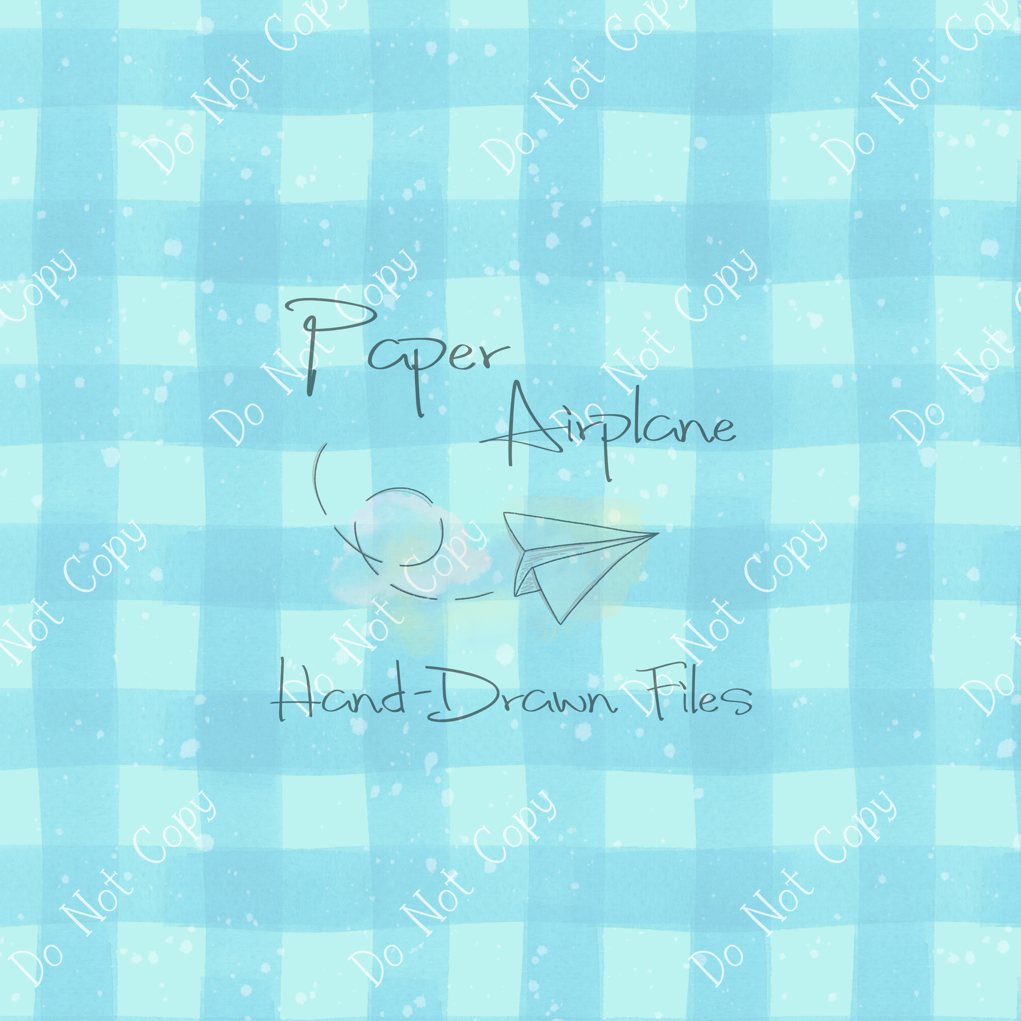 Easter Fun (Blue) – Paper Airplane Hand-Drawn Files