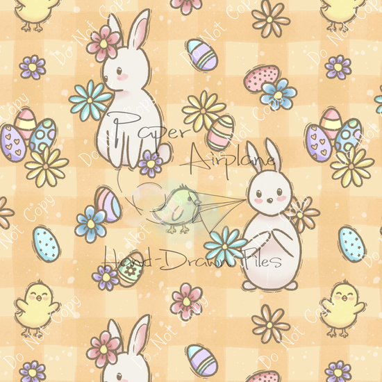 Easter Fun (Orange) – Paper Airplane Hand-Drawn Files