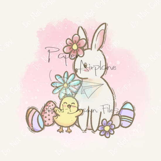 Easter Fun (Pink) – Paper Airplane Hand-Drawn Files