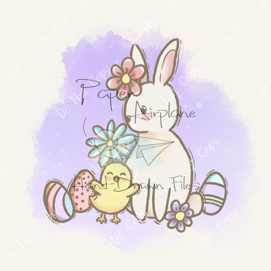 Easter Fun (Purple) – Paper Airplane Hand-Drawn Files