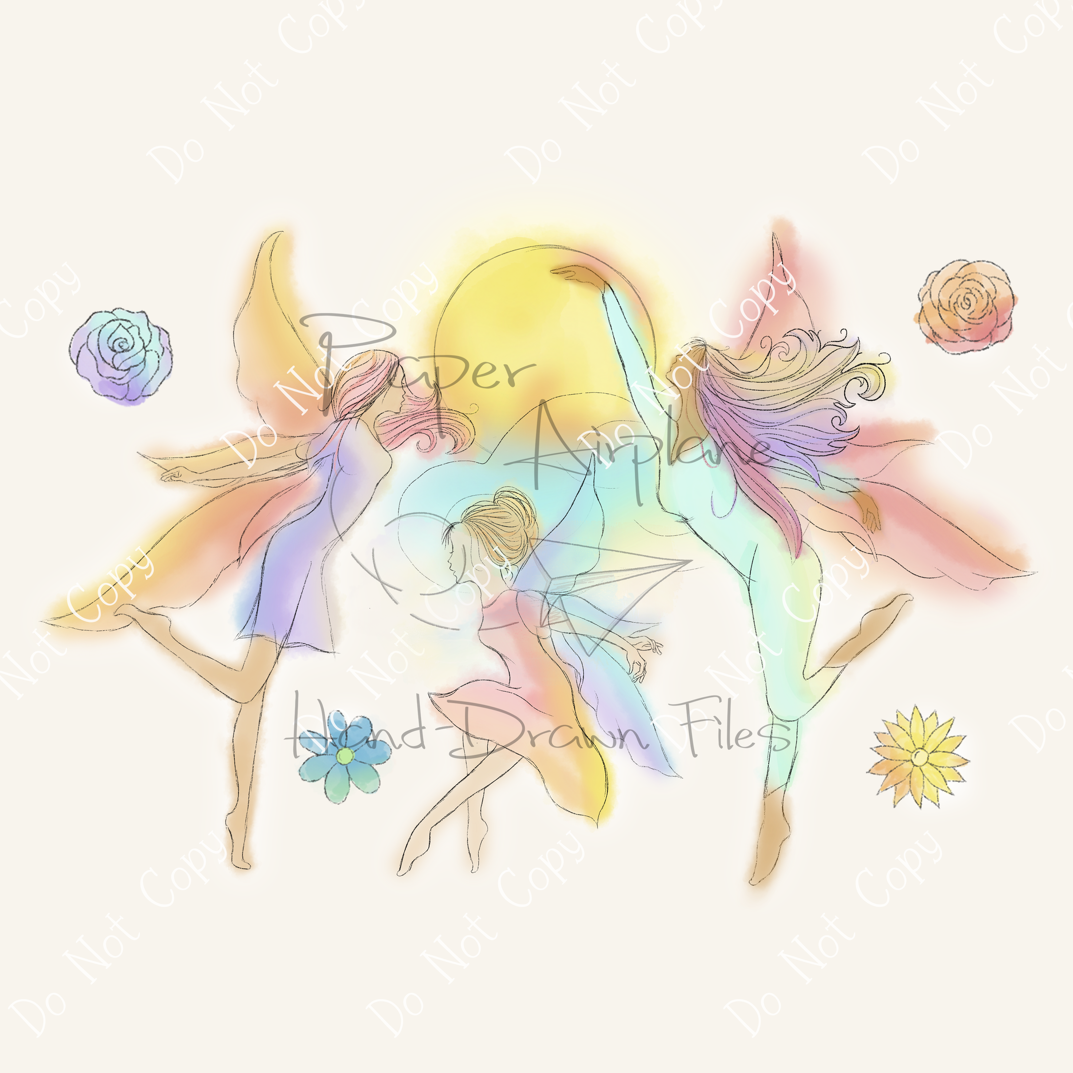 Fairies (Summer) – Paper Airplane Hand-Drawn Files