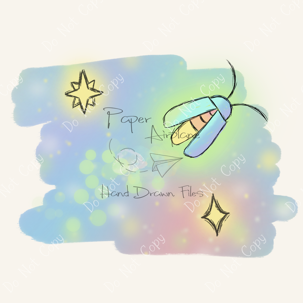 Fireflies – Paper Airplane Hand-Drawn Files