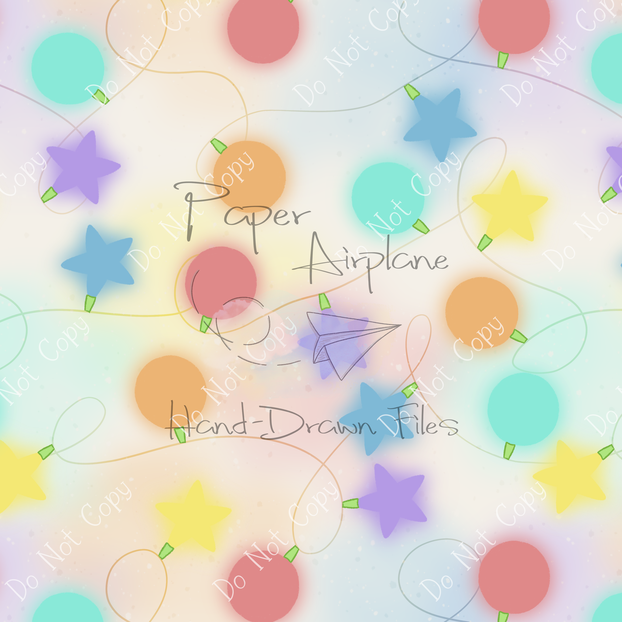 Lights (Pastel) – Paper Airplane Hand-Drawn Files