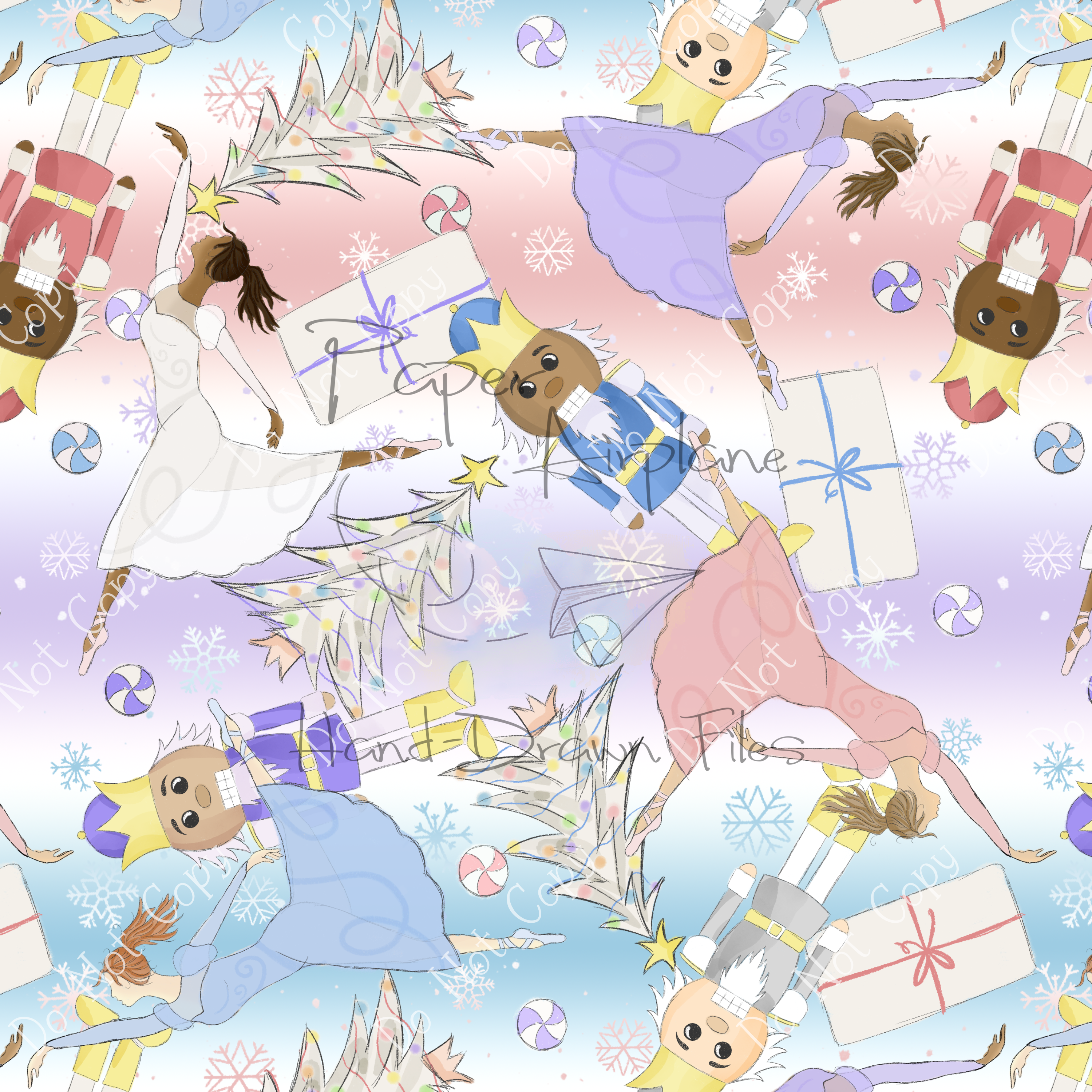 Nutcracker (Gradient) – Paper Airplane Hand-Drawn Files