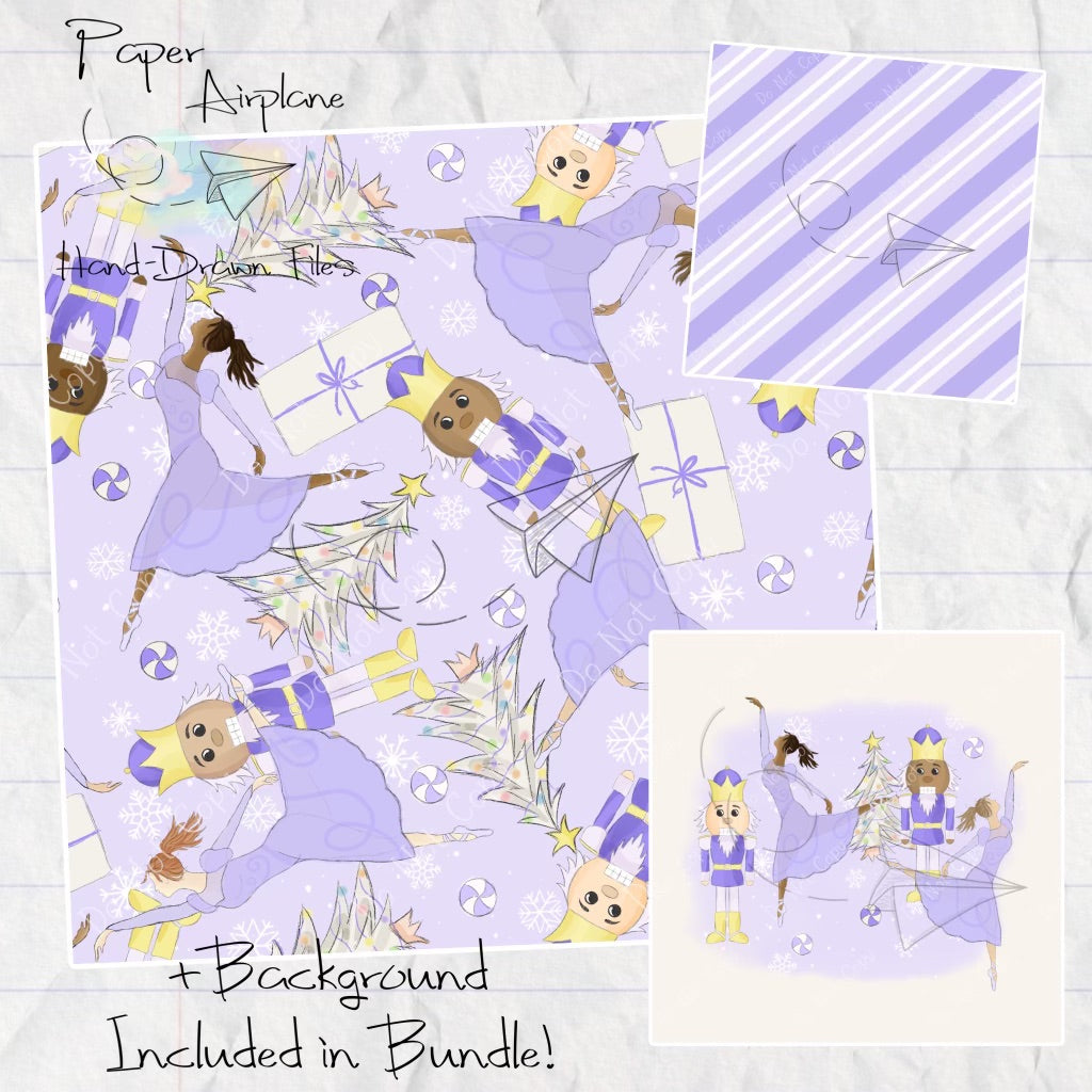 Nutcracker (Purple) – Paper Airplane Hand-Drawn Files