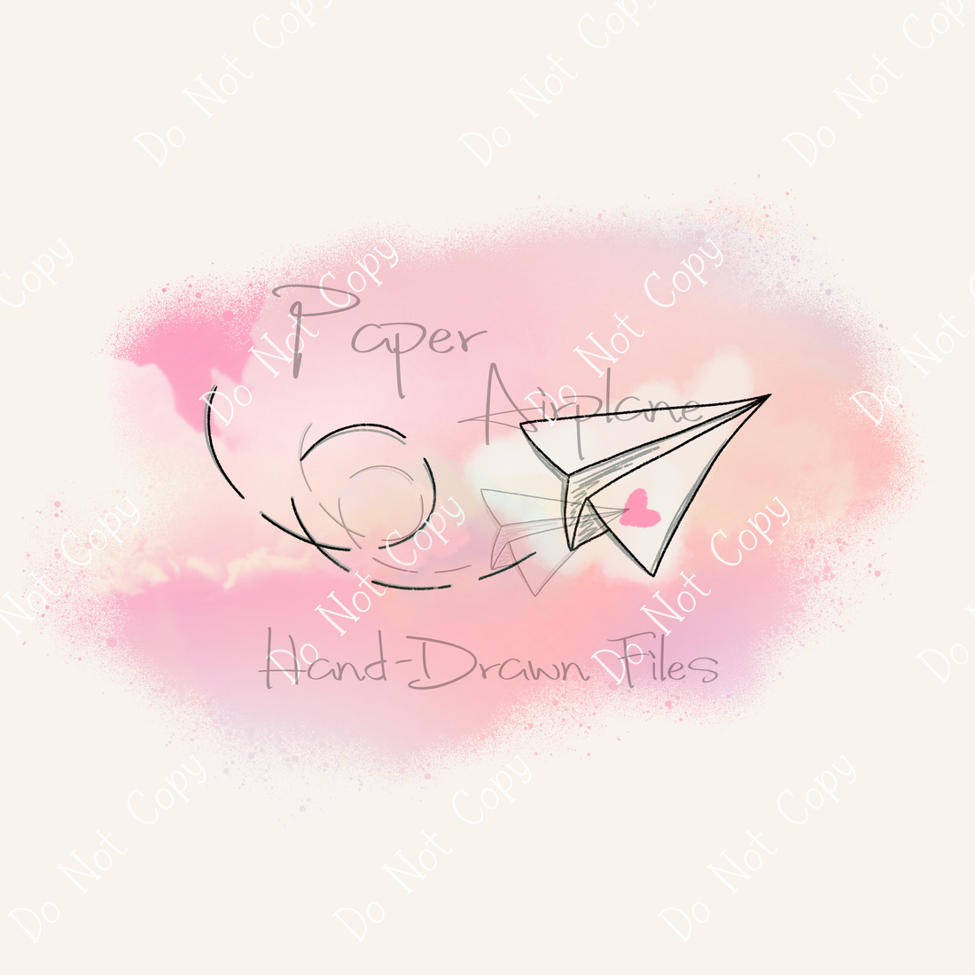 Paper Airplanes (Hearts) – Paper Airplane Hand-Drawn Files
