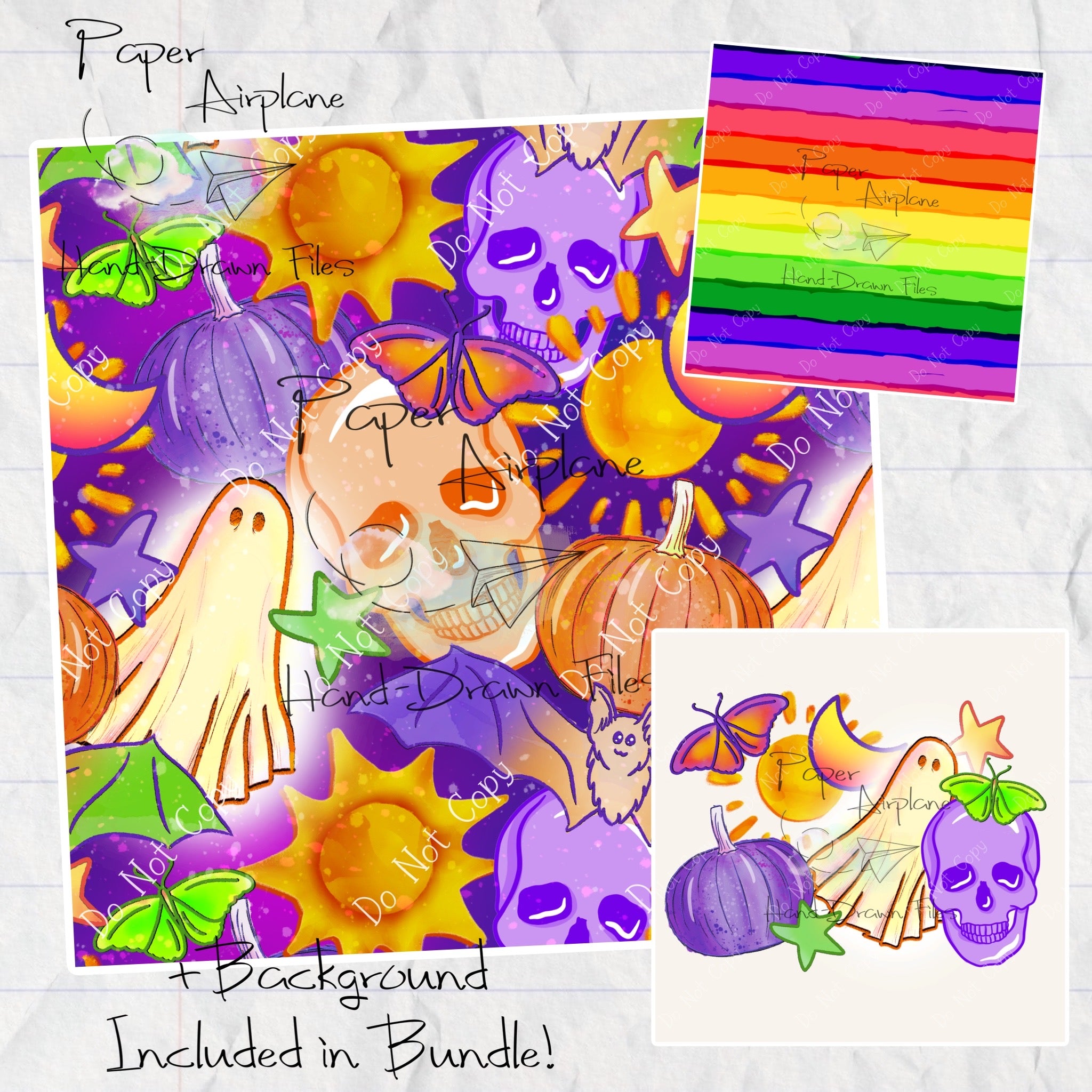 Spooky Summer – Paper Airplane Hand-Drawn Files
