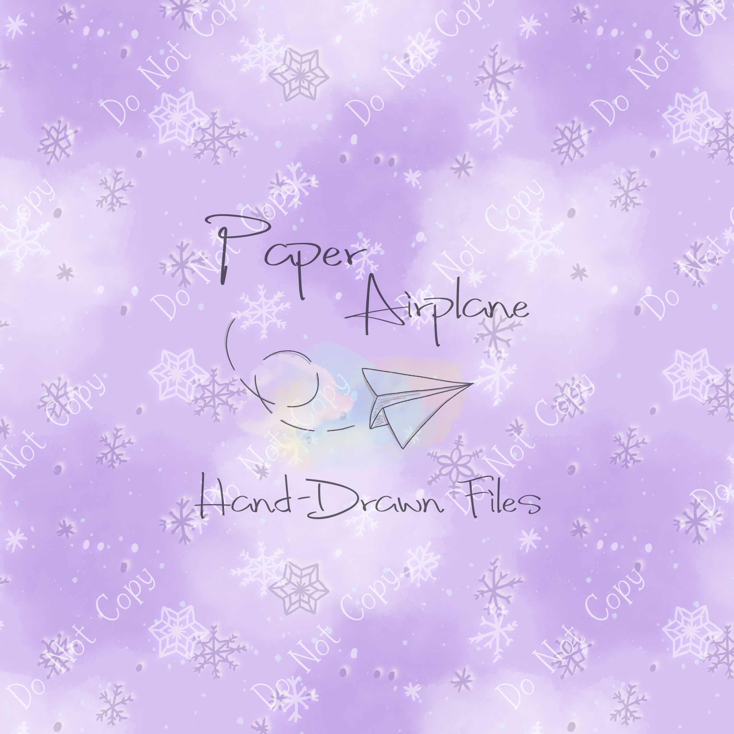 Spring Pals (Snowy Purple) – Paper Airplane Hand-Drawn Files